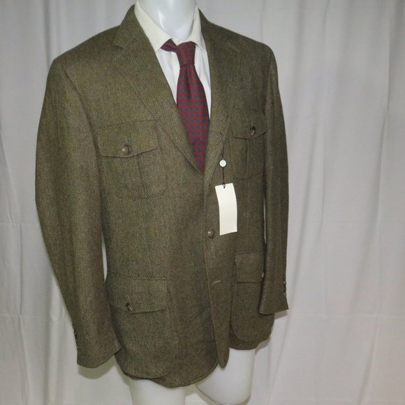 Polo Ralph Lauren | Suits & Blazers | Polo Ralph Lauren Taupe Herringbone Tweed Fourthree ...